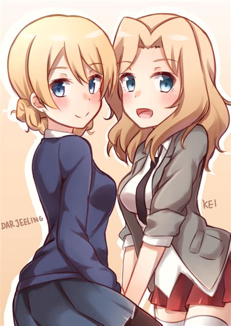 Darjeeling And Kay Girls Und Panzer Drawn By Kapatarou Danbooru