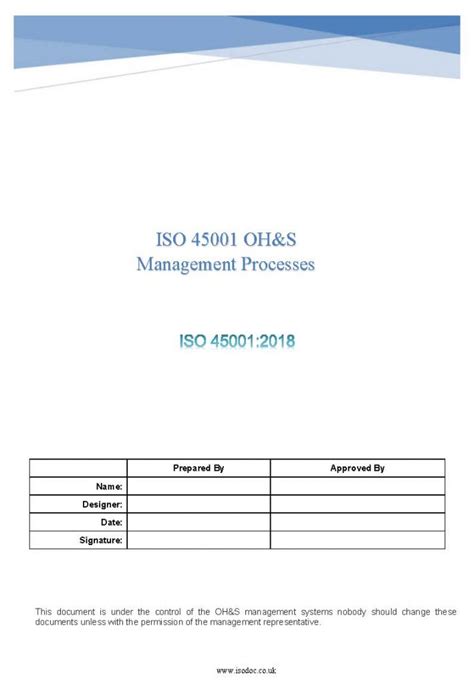 Iso 45001 Management Processes Isodoc Documentation Toolkit