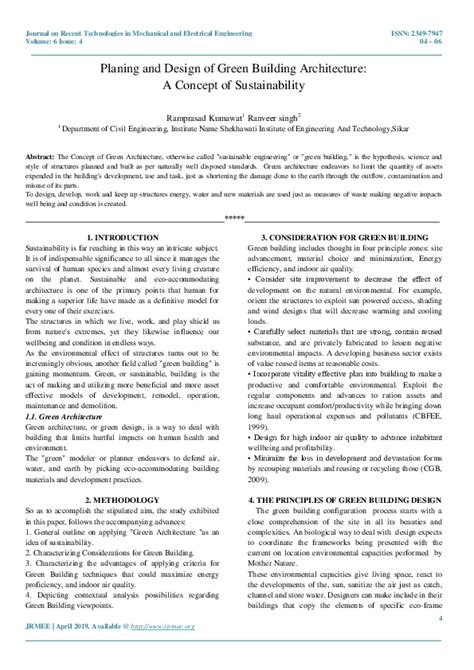 Pdf Planing And Design Of Green Building Architecture A Concept Of Sustainability