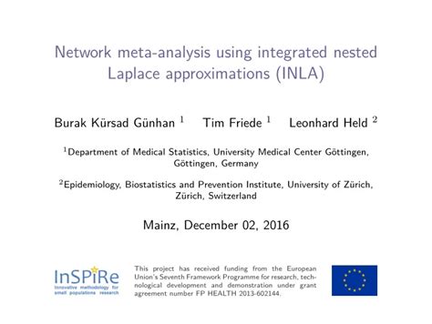 Ppt Network Meta Analysis Using Integrated Nested Laplace