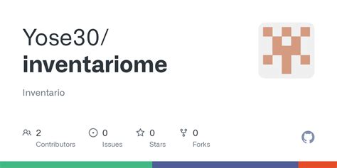 Github Yose30inventariome Inventario