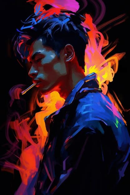 Peinture D Un Portrait D Homme Photo Gratuite