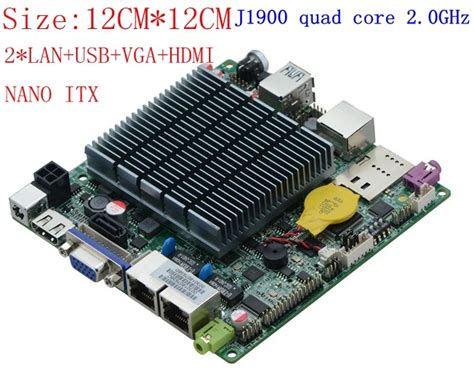 12CM 12 CM Nano Itx Motherboards Fanless Mini Pc Motherboard 12V J1900 CPU USB3 0 In
