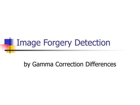 PPT Image Forgery Detection PowerPoint Presentation Free Download ID