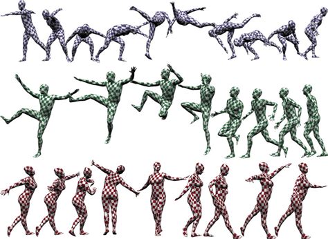 Cmu Mocap Example Meshes Extracted From The Cmu Mocap Dataset And Download Scientific Diagram