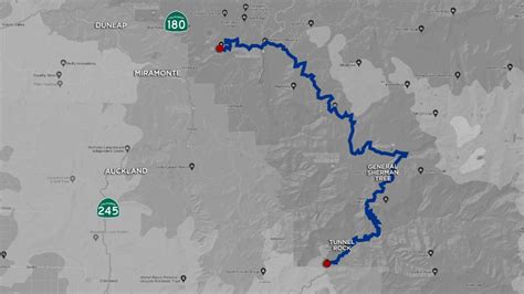 Sequoia National Park Road Map