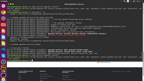 Linux Erro Ao Iniciar Apache Stack Overflow Em Português