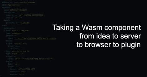 cosmonic on linkedin taking a wasm component from idea to server to