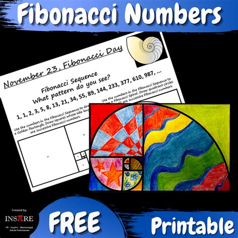 Fibonacci Math And Art Project Fibonacci Sequence Spiral Rectangle Golden Ratio