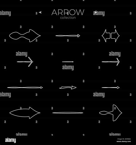 Line Arrow Icon Set Universal Arrow Icon Modern Vector Symbols For Web Graphics Vector