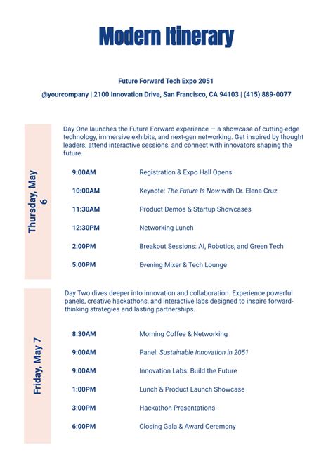 Free Hiking Itinerary Template To Edit Online