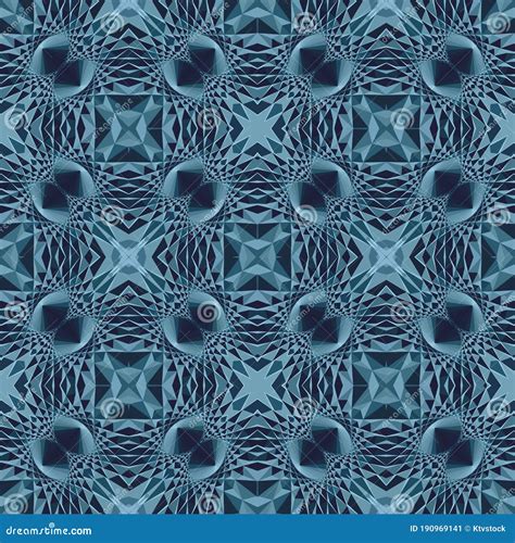 Abstract Geometric Futuristic Seamless Pattern Stock Vector Illustration Of Hypnotic Relief