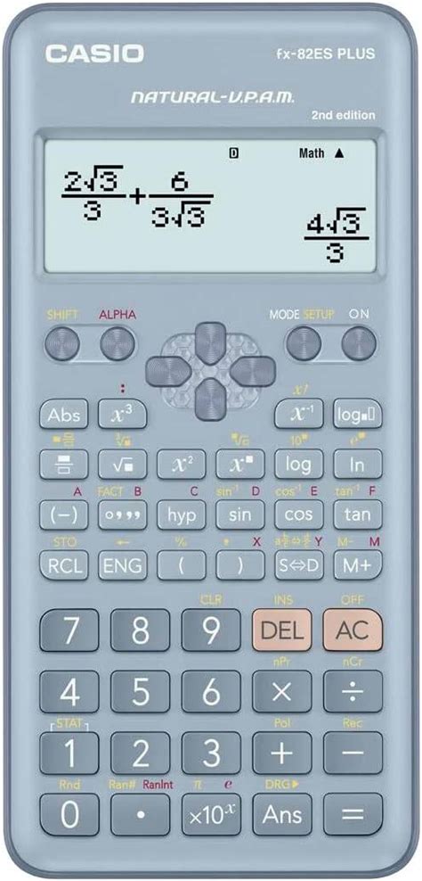 Casio Standard Scientific Calculators Non Programmable 10 2 Digits 252 Functions Blue Color Fx