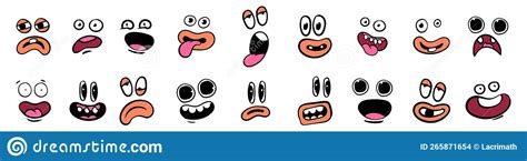 Expression Line Icons Collection Emotion Articulate Body Language Impression Profundity