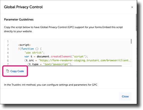 enabling gpc recognition trustarc help center