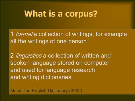 Ppt Corpus Linguistics Introduction Powerpoint Presentation Free Download Id 1001827