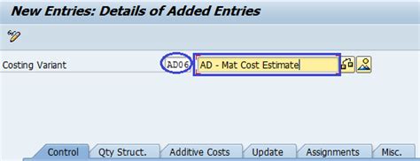 Costing Variants Configuration Steps SAP SAP Tutorial