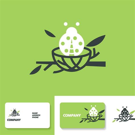 Ladybug Nest Logo 24500168 Vector Art At Vecteezy