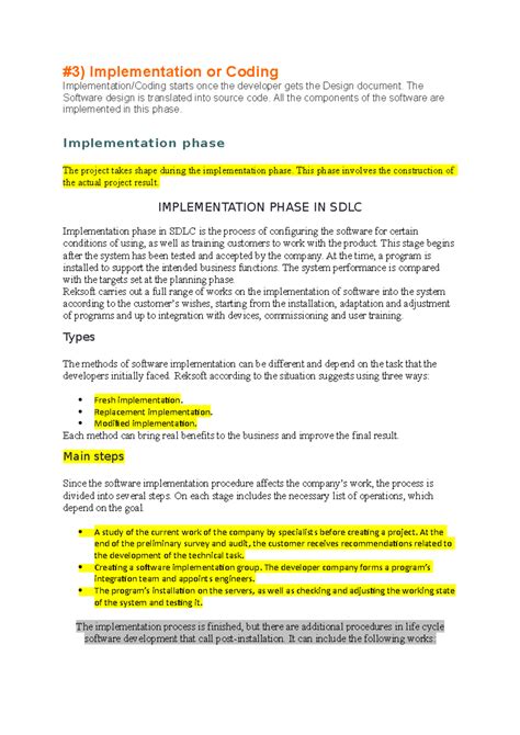 Implementation Phase 3 Implementation Or Coding Implementation
