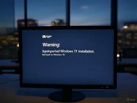 microsoft s warning roll back from unsupported windows 11