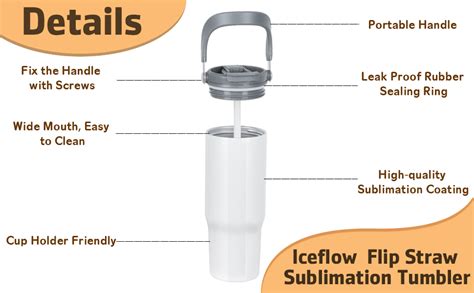 8 Pack 30oz Sublimation Tumbler With Handle Sublimation