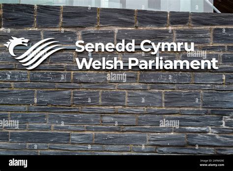 Cardiff Uk 23 June 2024 Welsh Parliament Building Constructed From