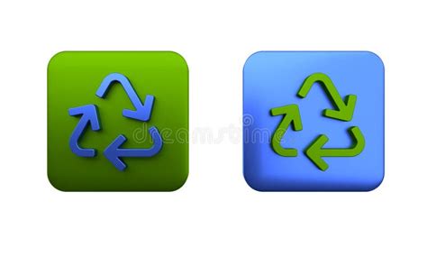 Colorful Recycle Symbol Icon Isolated On White Background Circular Arrow Icon Environment