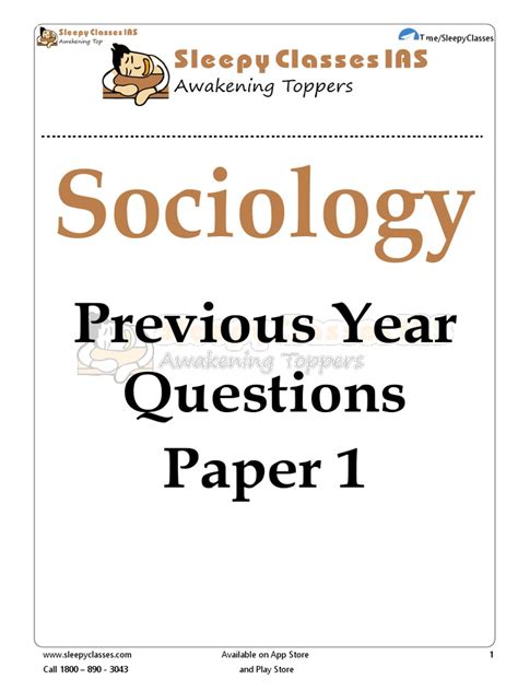 Paper 1 Pyqs Compilation Sociology 15 June Pdf Positivism Methodology