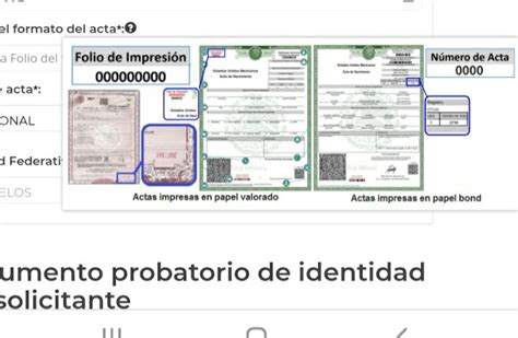 Fondo De Acta De Nacimiento