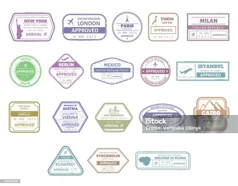 빈티지 여권 스탬프 공항 캐시 마크 여권 비자 국제 도착 우표 미국 영국 프랑스 이탈리아 일본 스페인 에어 보더 스탬프 프레임