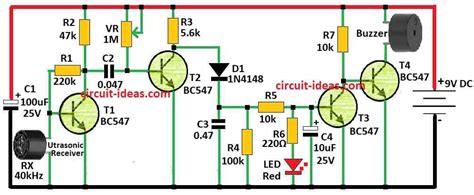Simple Ultrasonic Security Alarm Circuit Circuit Ideas For You