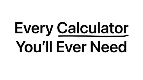 Every Type Calculator Every Calculator One Place