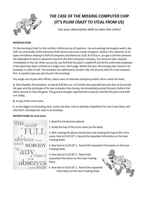 The Case Of The Missing Computer Chip Pdf