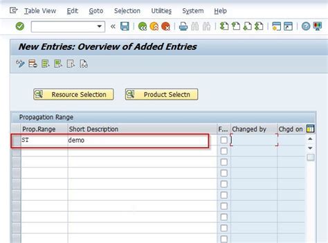 Maintain Propagation Ranges In Sap
