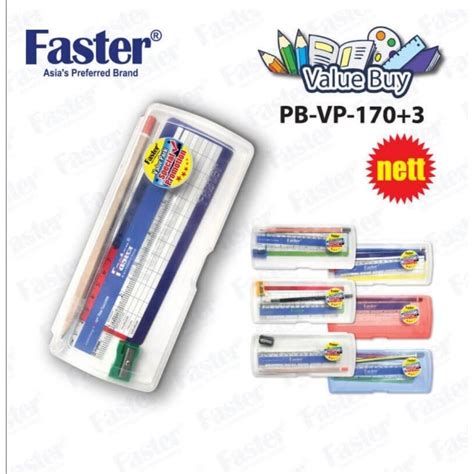 Faster 5 In 1 Pencil Set Value Pack Set Murah PB VP 170 3 Shopee Malaysia