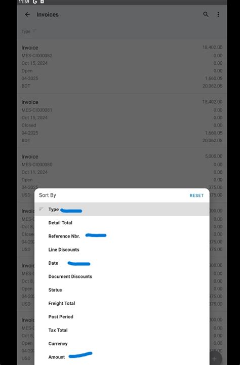 How To Limit Sort By Fields To Specific Fields In Acumatica Mobile
