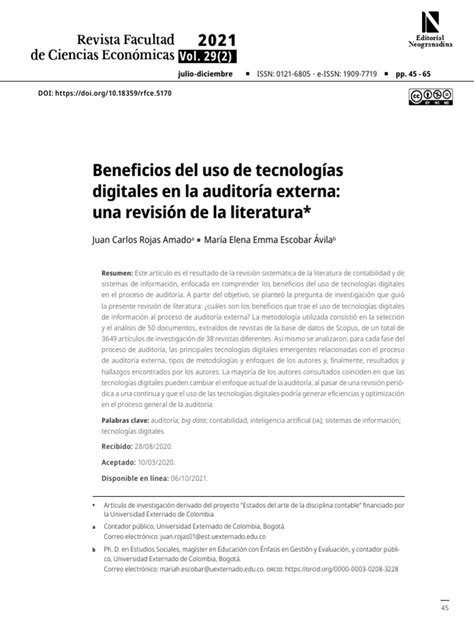 Beneficios Del Uso De Tecnologias Digitales En La Pdf Inteligencia Artificial Inteligencia