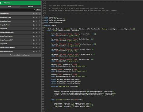 CTrader Forum Where Can I Find The Original Code Of More Indicators