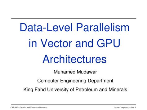 ppt data level parallelism in vector and gpu architectures powerpoint presentation id 4527690