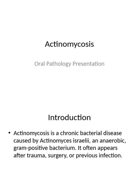 Actinomycosis Presentation Pdf