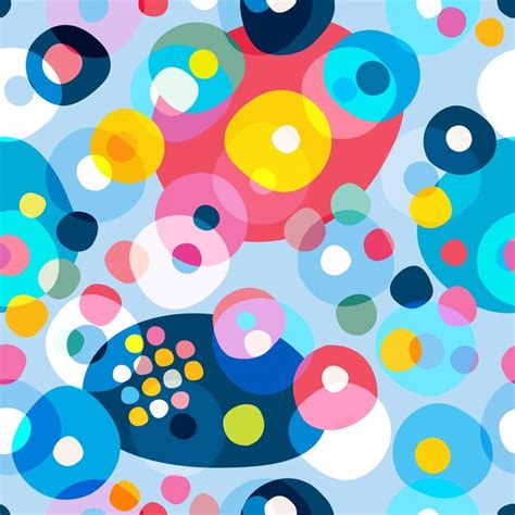 Premium Vector Seamless Repeat Pattern Of Colorfull Circles Dots Vector