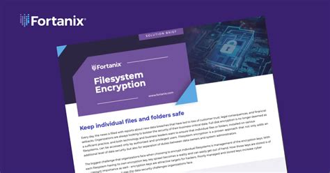 Filesystem Encryption Solution Brief Fortanix