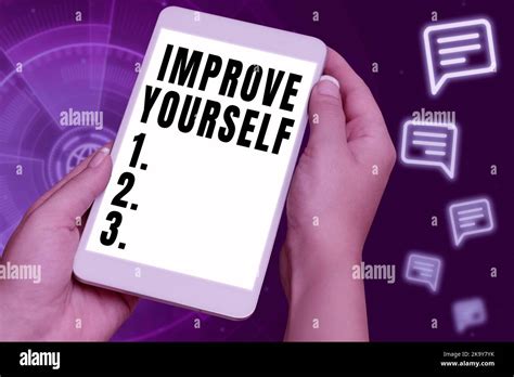 Conceptual Caption Improve Yourself Word Written On To Make Your