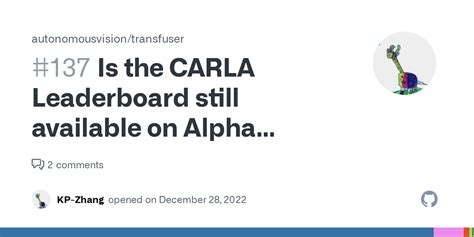 Is The Carla Leaderboard Still Available On Alpha Drive · Issue 137
