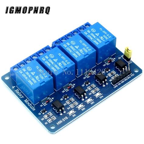 รีเลย์5v 4ช่องโมดูลรีเลย์4ช่องสำหรับแขน Pic Avr Dsp อิเล็กทรอนิกส์5v 4ช่องรีเลย์4 Road 5v