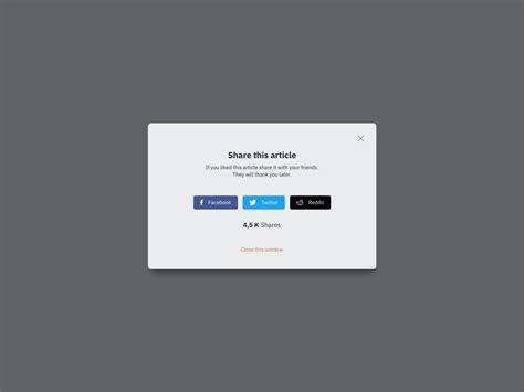 Share Modal Ui Design By Ildiko Gaspar On Dribbble