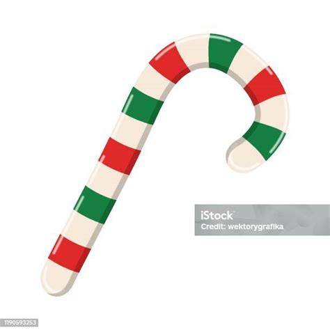 사탕 지팡이 벡터 그림 흰색 배경에 격리 크리스마스 줄무늬 스틱 사탕 달콤한 전통 선물 휴일 Xmax 장식 디자인 요소입니다 12월에 대한 스톡 벡터 아트 및 기타 이미지