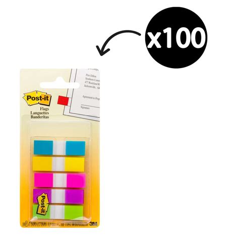Post It Flags X Mm Assorted Pack Winc