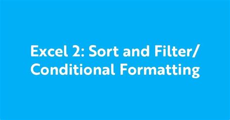 excel 2 sort and filter conditional formatting wichita public