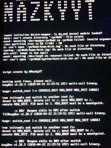 trying to internally install linux running into error please help ps4linux forums ps4